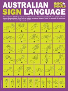 Australian Sign Language | Safety Poster Shop