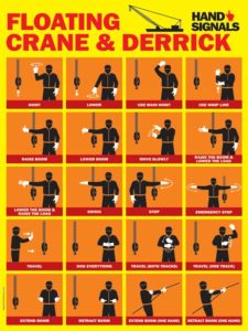 Floating Crane and Derrick Hand Signals | Safety Poster Shop