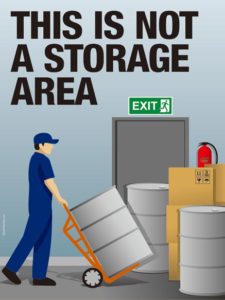 Not A Storage Area | Safety Poster Shop