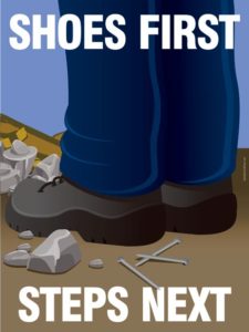 Shoes First | Safety Poster Shop